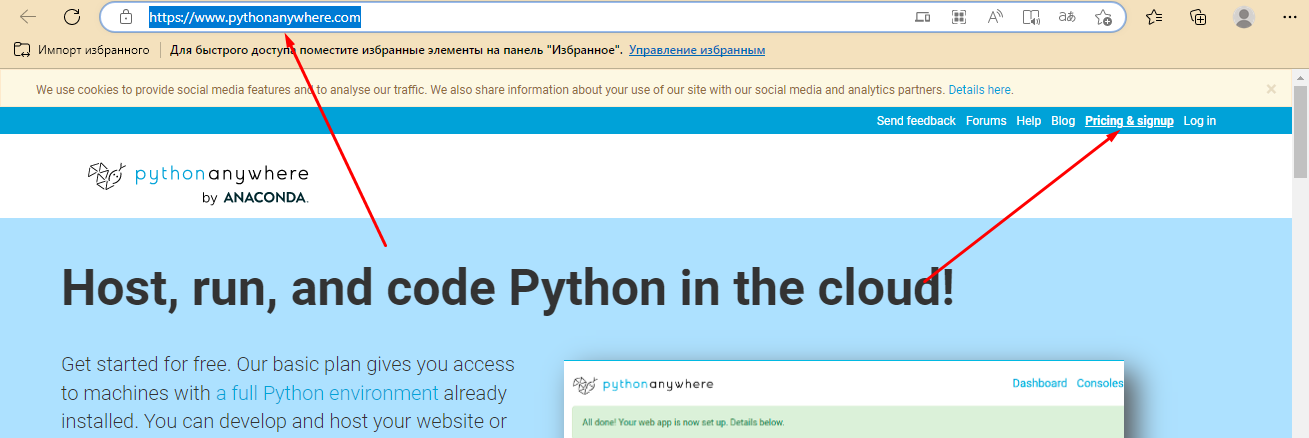 Как зарегистрироваться в PythonAnyWhere - РОБОЛАТОРИЯ